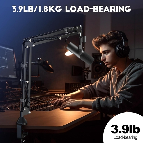 Media | Aokeo Microphone Stand Desk Adjustable Heavy Table Mic Stand ...